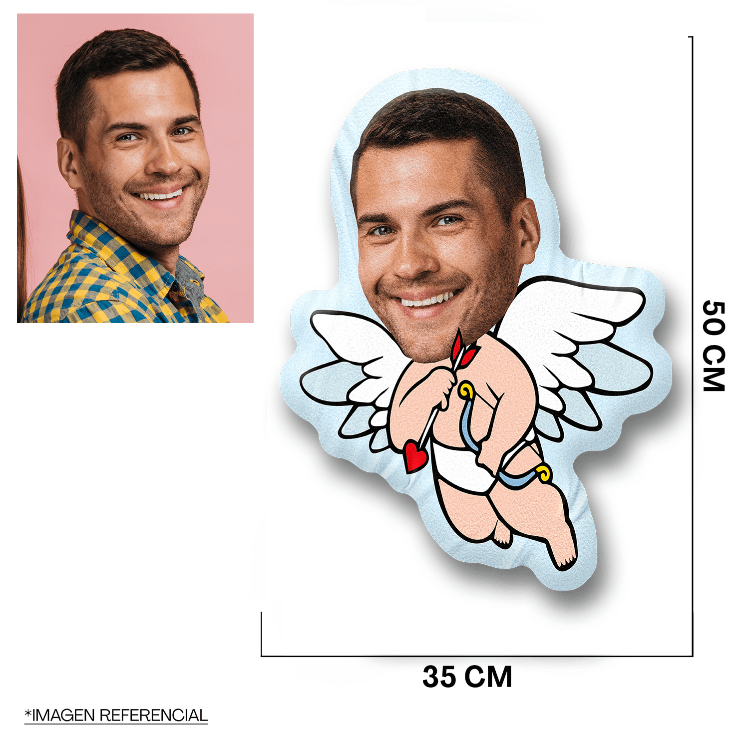 Cojines Silueta Personalizado San valentin cupido - Abnormal socks